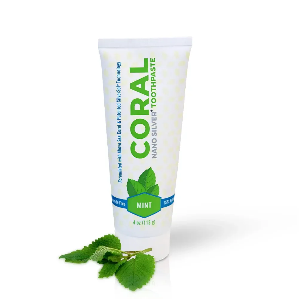 Fluoride free foaming toothpaste containing nano silver and nano ...